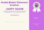 Growth Mindset Achievement Certificates For Kids Purple Edition | Made ...