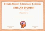 Growth Mindset Achievement Certificates For Teens Orange Edition - Made ...