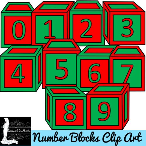 Number Blocks Clip Art - Made By Teachers