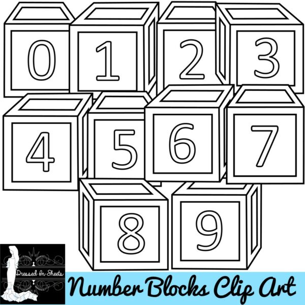 Number Blocks Clip Art - Made By Teachers