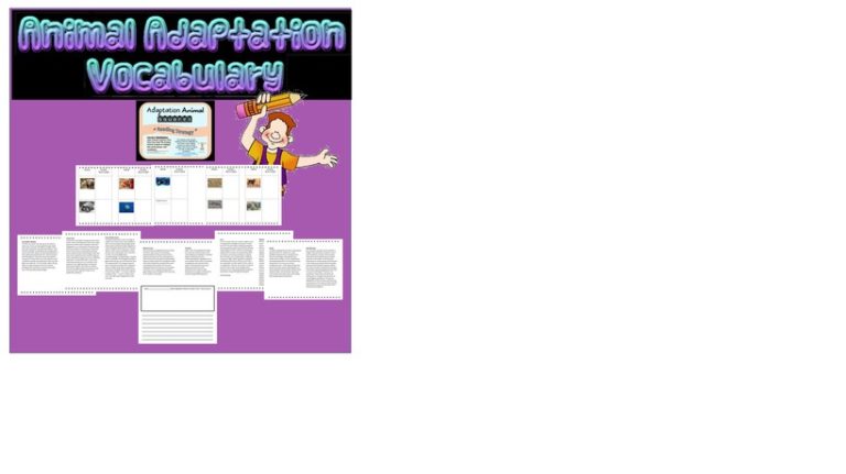 Animal Adaptations Modified Assignment (Project-based Learning ...