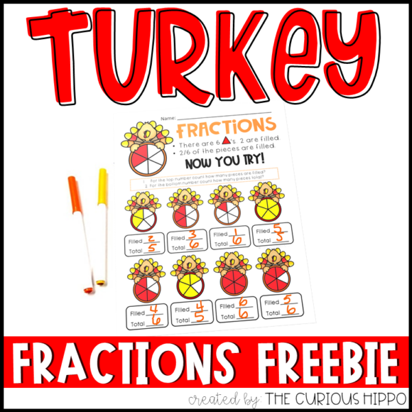 Turkey Fractions Freebie - Made By Teachers