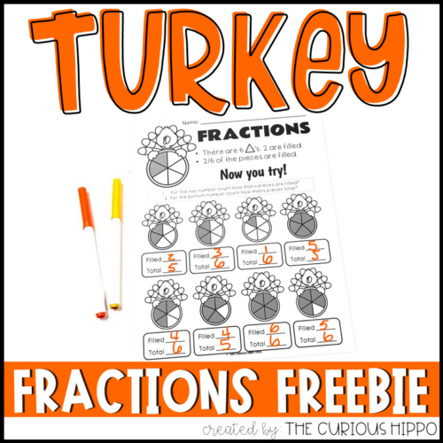 Turkey Fractions Freebie - Made By Teachers