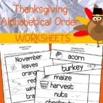 Thanksgiving Alphabetical Order Worksheets | Made By Teachers