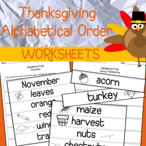 Thanksgiving Alphabetical Order Worksheets | Made By Teachers