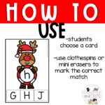 December Alphabet Letter Matching Clip Cards Game - Made By Teachers