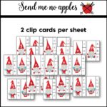 Kindergarten Center - Christmas Gnome Clip Cards Letter Match Set 3 ...
