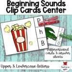 Beginning Sounds Clip Cards Uppercase and Lowercase | Made By Teachers