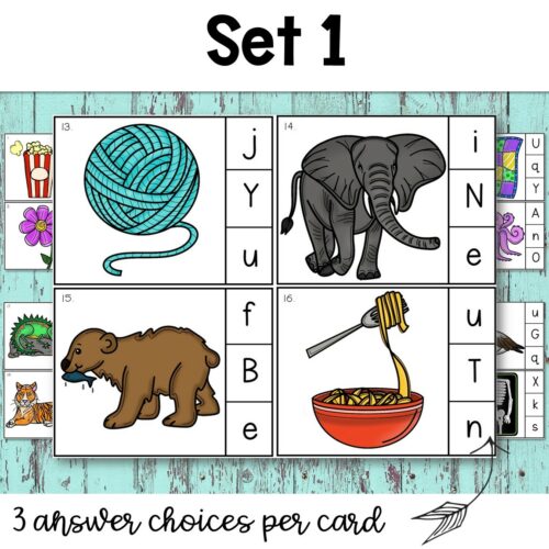 Beginning Sounds Clip Cards Uppercase and Lowercase | Made By Teachers