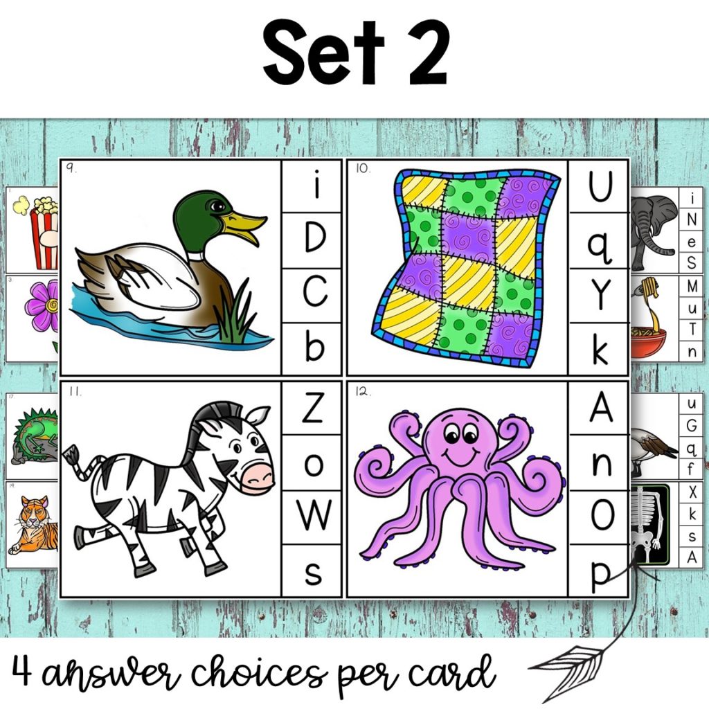 Beginning Sounds Clip Cards Uppercase and Lowercase | Made By Teachers