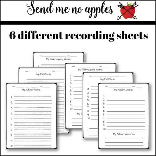 Kindergarten Center - Thanksgiving & Fall Pocket Chart Writing Center ...