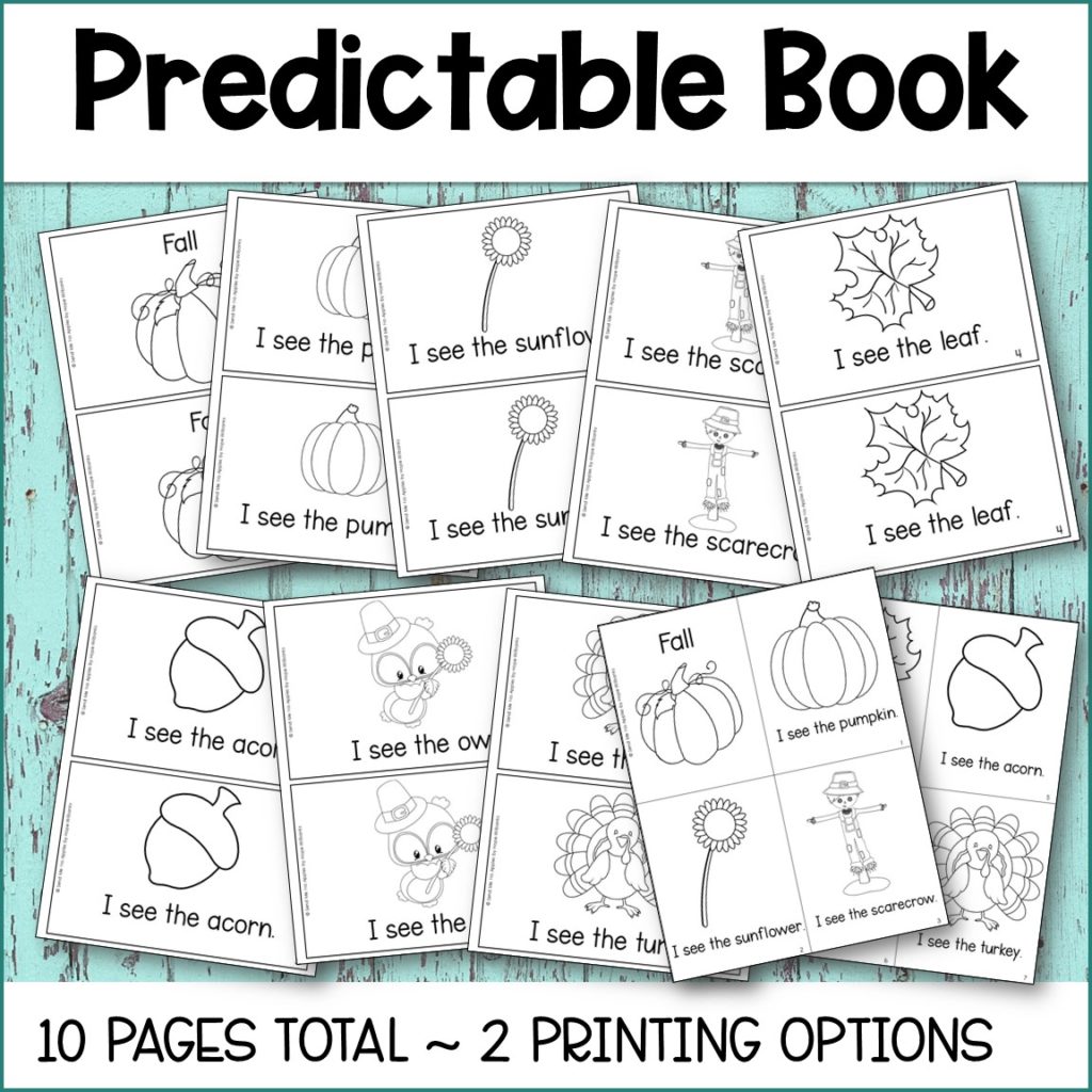 Predictable Text Emergent Reader - Fall | Made By Teachers
