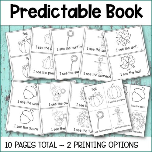 Predictable Text Emergent Reader - Fall | Made By Teachers