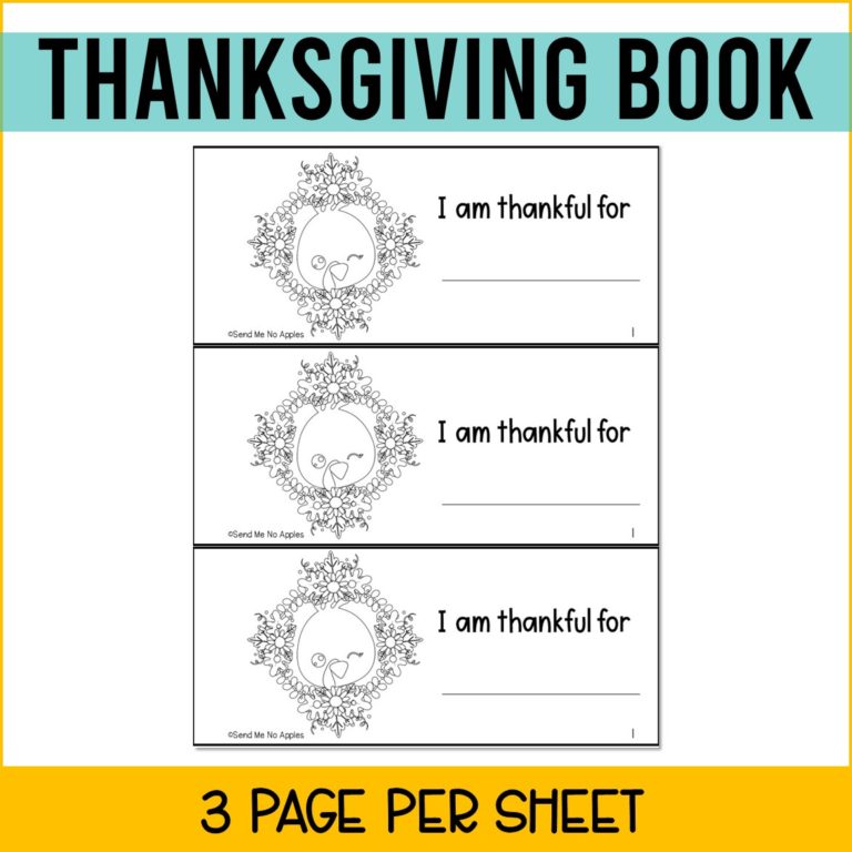 Thanksgiving Mini Book for Emergent Readers with Predictive Text - Made ...