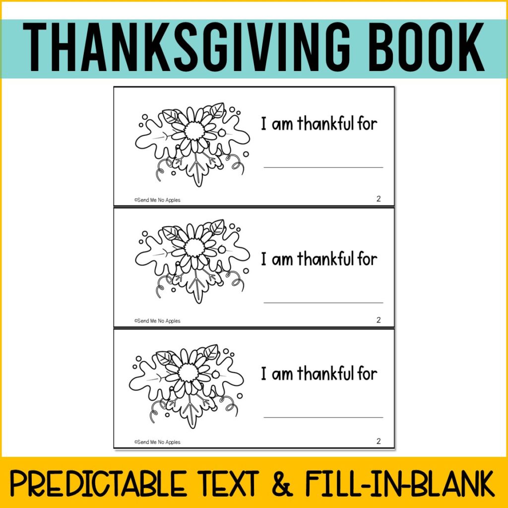 Thanksgiving Mini Book for Emergent Readers with Predictive Text - Made ...