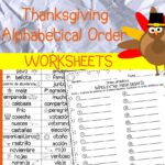 Orden Alfabetico Acción de Gracias - Made By Teachers