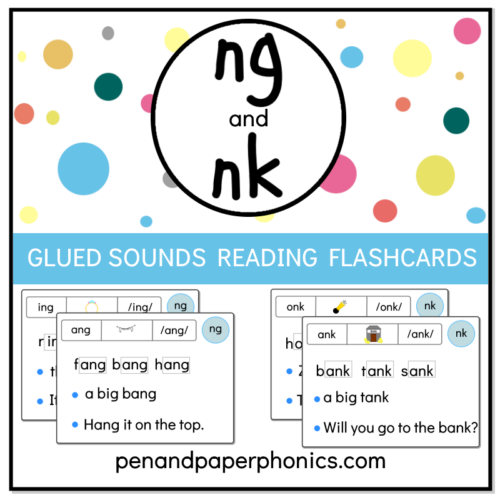 NK and NG Glued Sounds Reading Flashcards - Made By Teachers