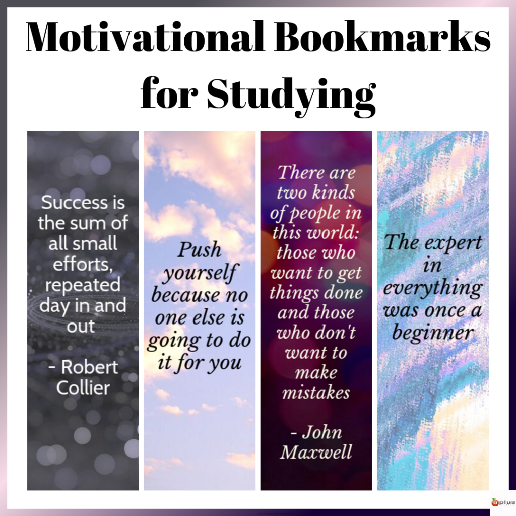 Motivational Bookmarks For Studying | Made By Teachers