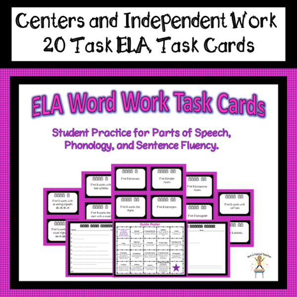 ELA Task Cards | Made By Teachers
