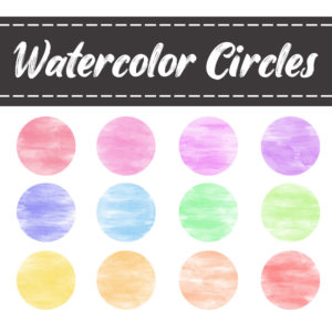 Watercolor Circles or Dots Clipart for Commercial Use | Made By Teachers