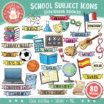 School Subjects Clip Art Icons - Made By Teachers