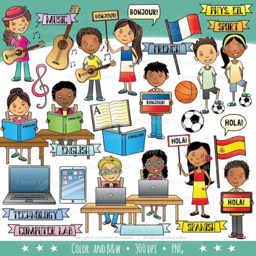 School Subjects Clip Art Bundle - Made By Teachers