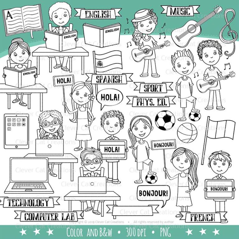 School Subjects Clip Art Bundle | Made By Teachers