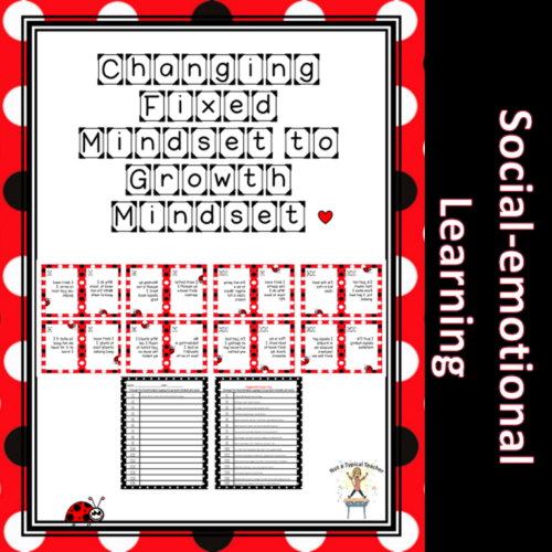 Change Fixed Mindset to Growth Mindset Task Cards | Made By Teachers