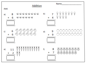 Addition with Pictures (adding within 20) | Made By Teachers
