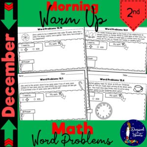 2nd Grade December Math Word Problems | Made By Teachers
