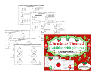 Christmas Themed Addition with Pictures (adding within 10) | Made By ...