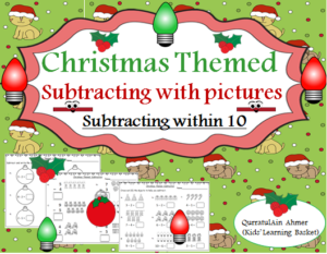 Christmas Themed Subtraction with Pictures (within 10) - Made By Teachers