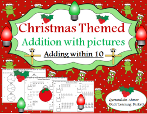 Christmas Themed Addition with Pictures (adding within 10) | Made By ...