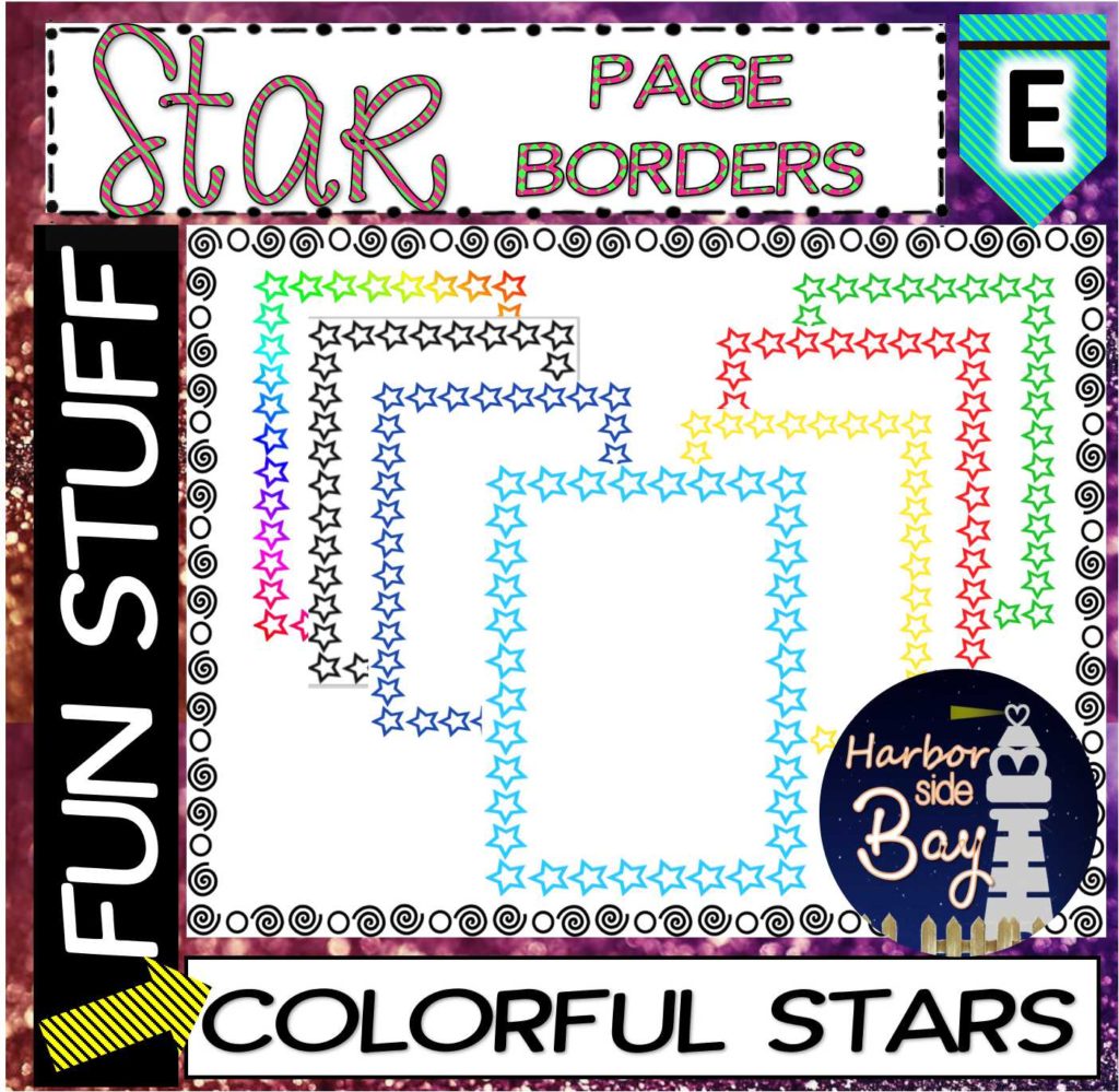 Page Frames Star Borders | Made By Teachers
