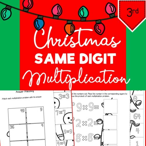Christmas Same Digit Multiplication | Made By Teachers