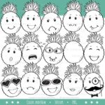 Summer Pineapple Clip Art {Emotions Clipart} | Made By Teachers