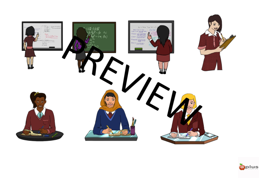 Teens Writing in Uniform Clip Art - Made By Teachers