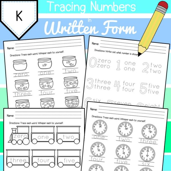 Tracing Numbers in Written Form *English & Spanish* | Made By Teachers