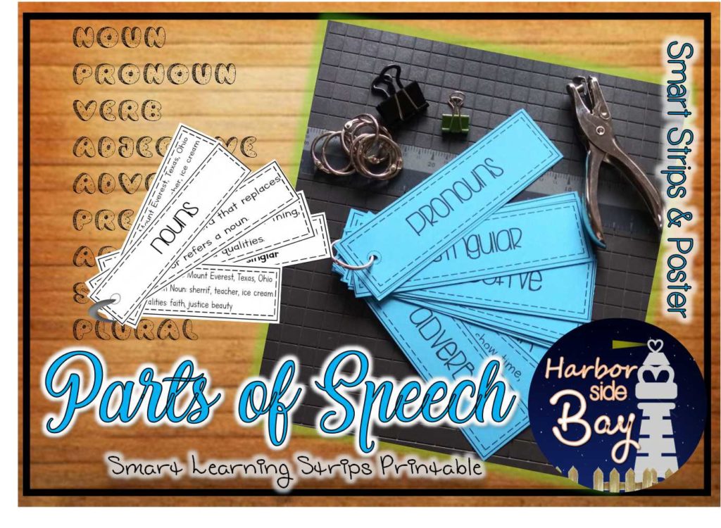 Parts of Speech Smart Learning Strips | Made By Teachers