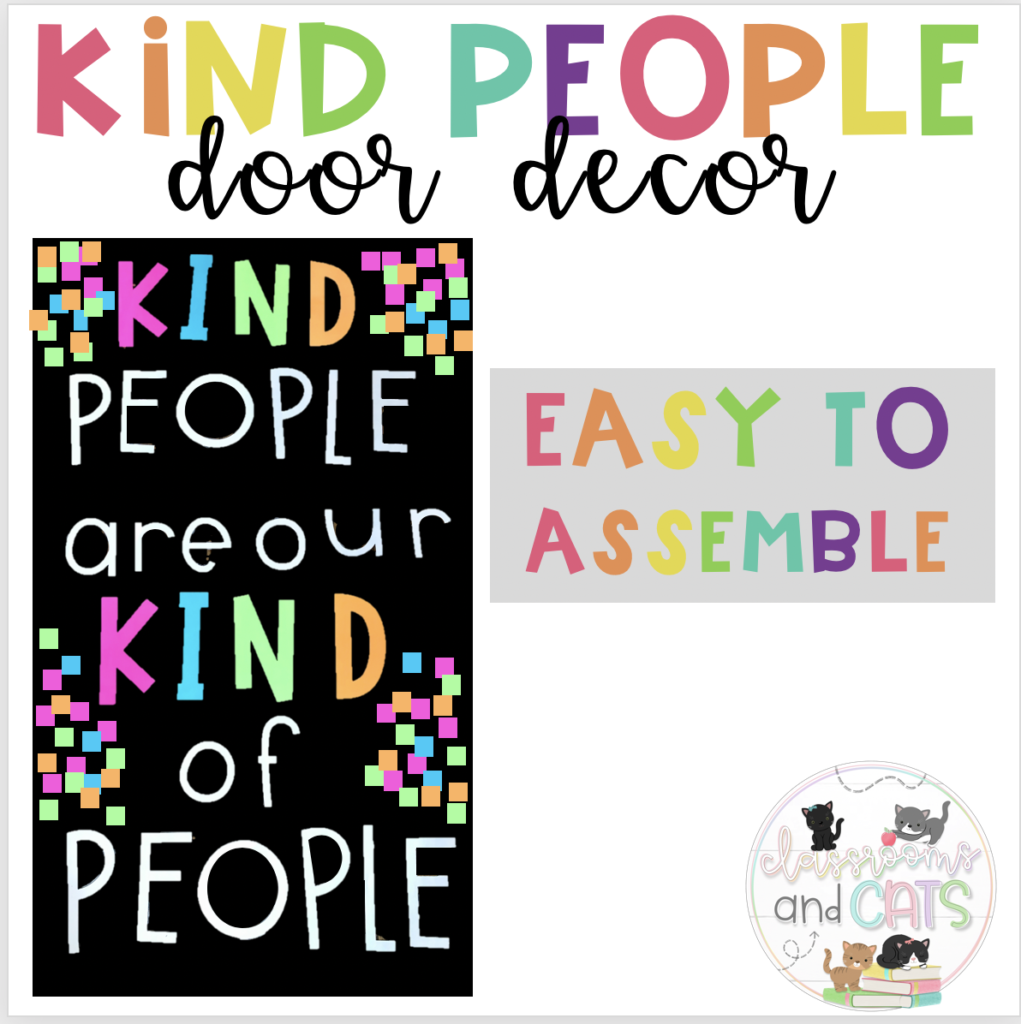 Kindness back to school bulletin board or door decor - Made By Teachers