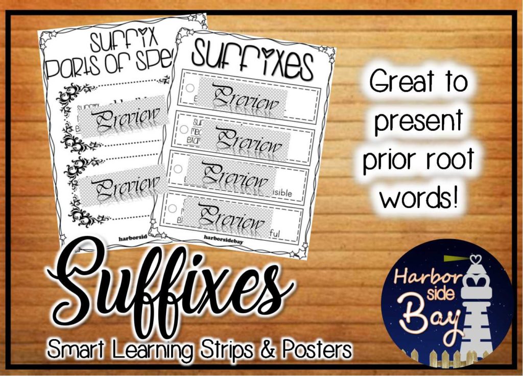 Suffix Language Arts Smart Learning Strips | Made By Teachers