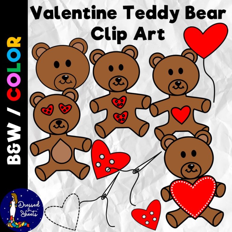 Valentine Teddy Bear Clip Art | Made By Teachers
