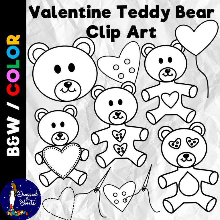 Valentine Teddy Bear Clip Art | Made By Teachers