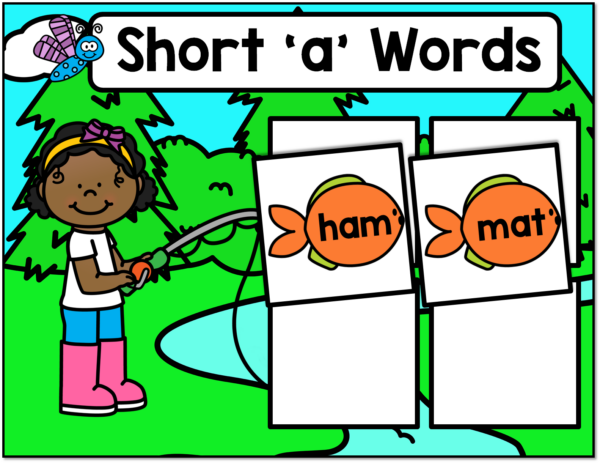 CVC Fishing Sorting Mats and Worksheets | LITERACY CENTER - Made By ...