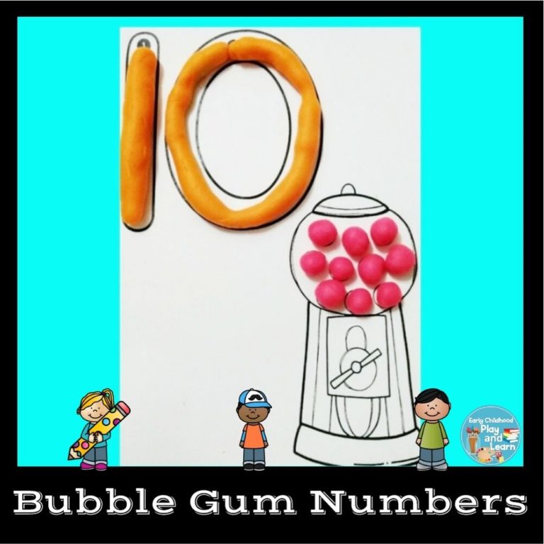 Bubble Gum Numbers Play-dough Mats - Made By Teachers