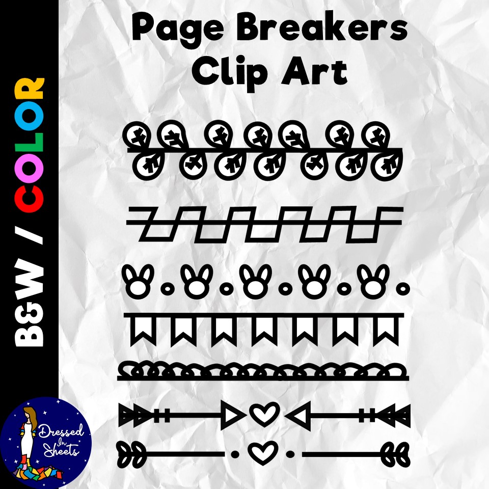 Page Breakers Clip Art | Made By Teachers