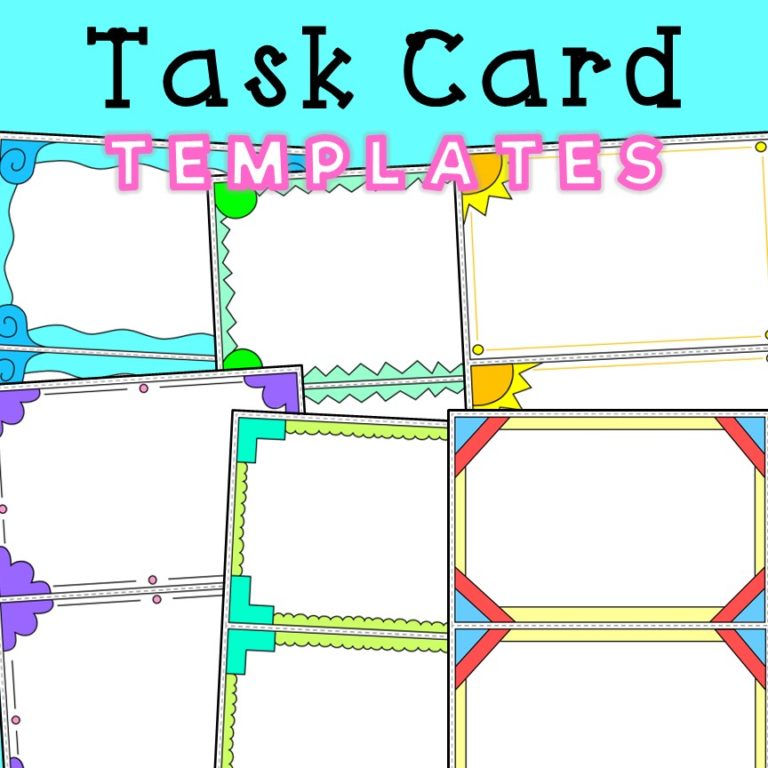 Task Card Templates *EDITABLE* | Made By Teachers