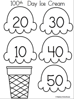 100th Day Of School Ice Cream Cone Craft - Made By Teachers