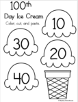 100th Day Of School Ice Cream Cone Craft - Made By Teachers