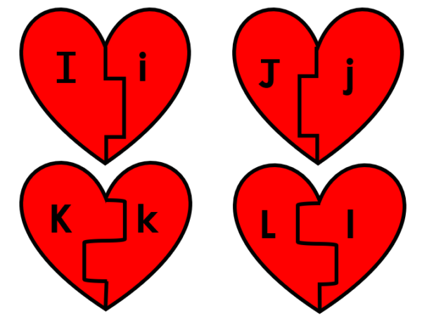 ABC Match Hearts | Made By Teachers